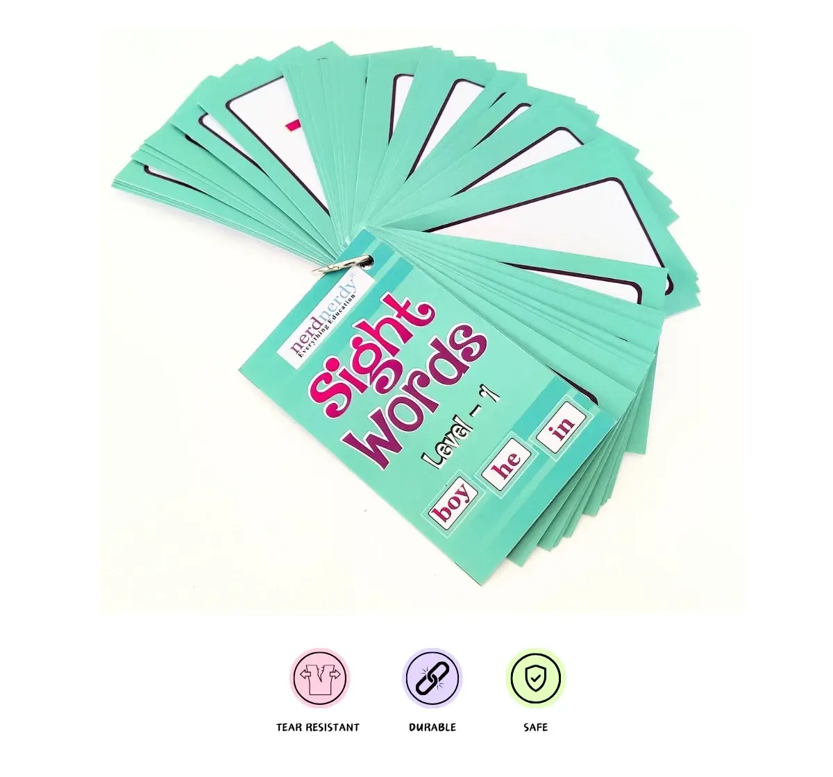 Buy NerdNerdy English Sight Words Flash Cards Level-1 Online | Hamleys ...