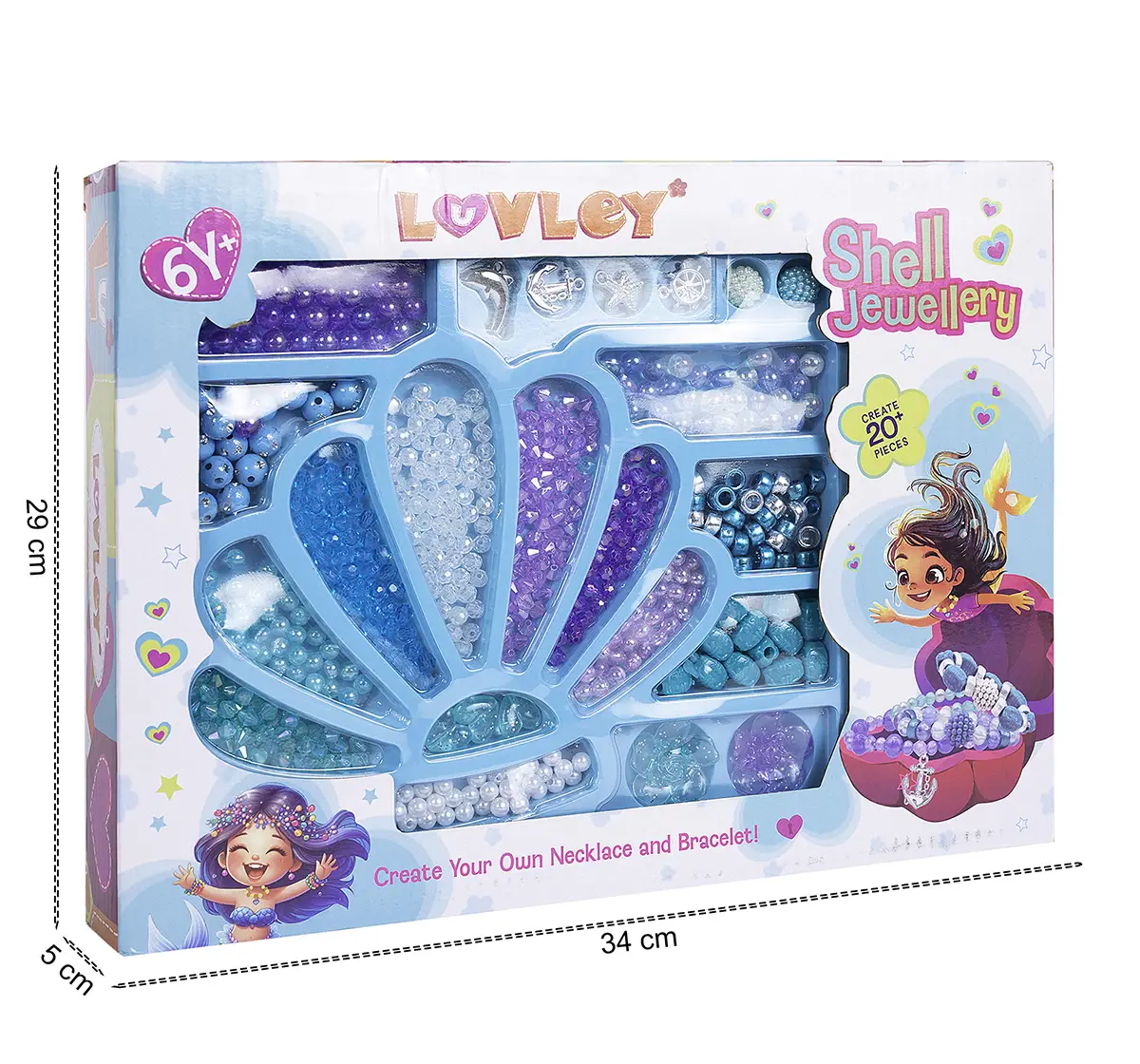 Buy Luvley Shell Jewellery Colourful Beads for Necklace & Bracelet ...