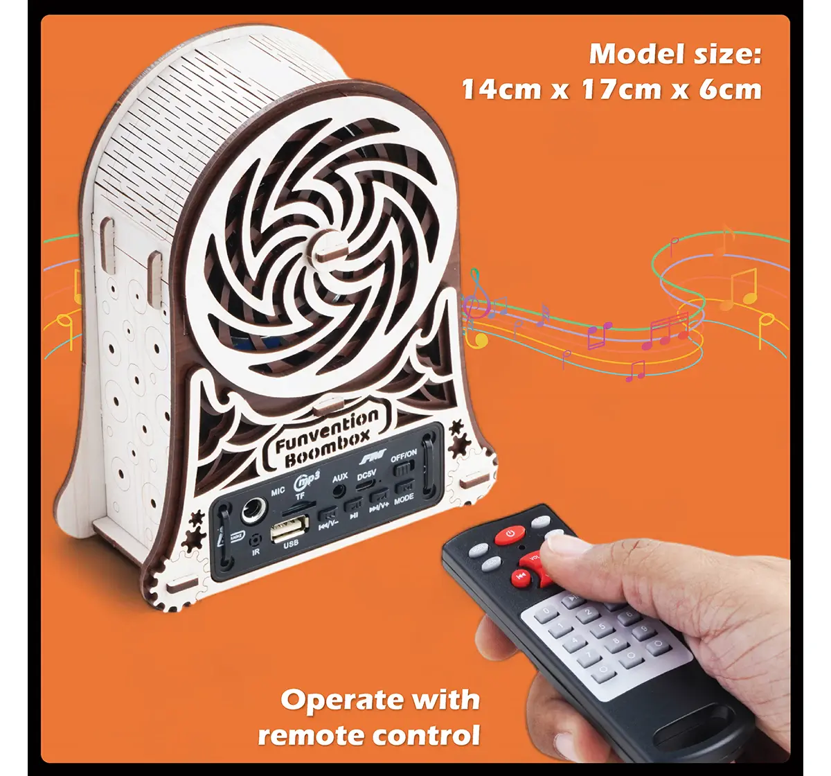 Buy Funvention Boombox DIY Portable Bluetooth Speaker with Remote, 8Y ...