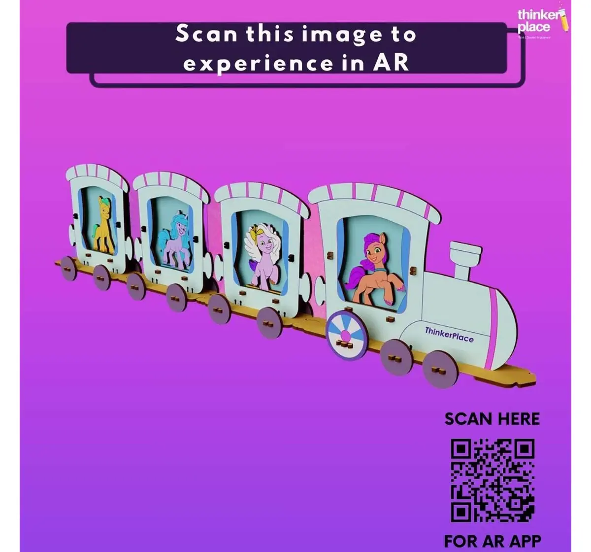 Buy Thinkerplace DIY My Little Pony Mini Train Photo Frame, Educational Toys, 3Y+ Online ...