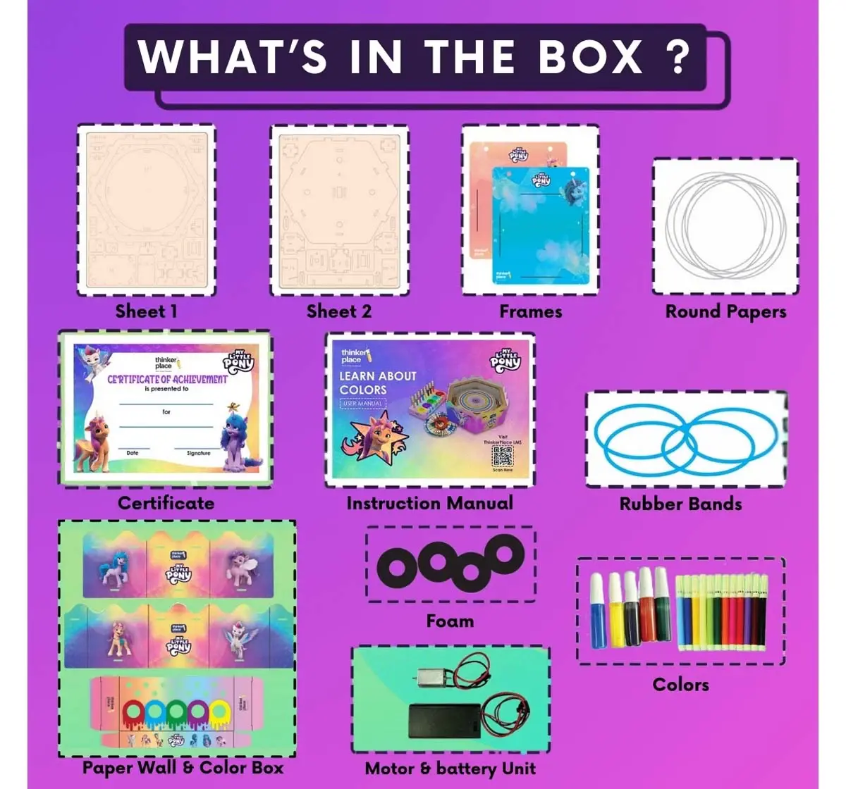 Buy Thinkerplace DIY My Little Pony Spin Art Machine & Drawbot ...