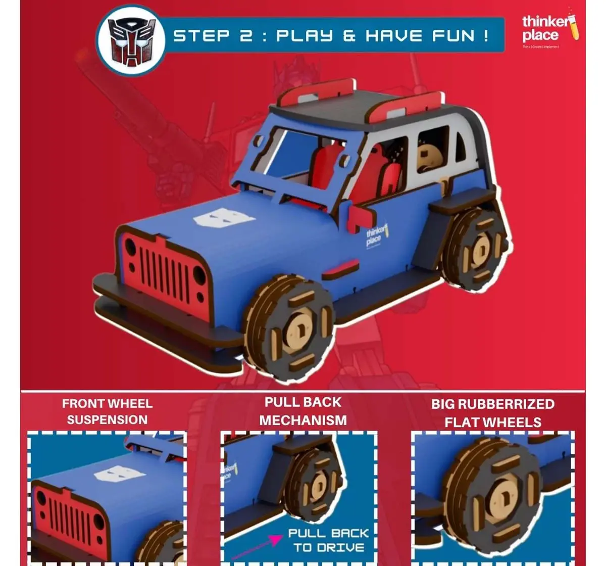 Buy Thinkerplace DIY Transformers Optimus Prime Car, Educational Toys ...