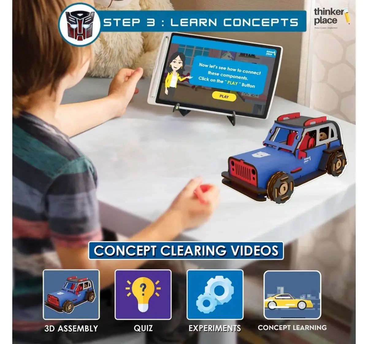 Buy Thinkerplace DIY Transformers Optimus Prime Car, Educational Toys ...