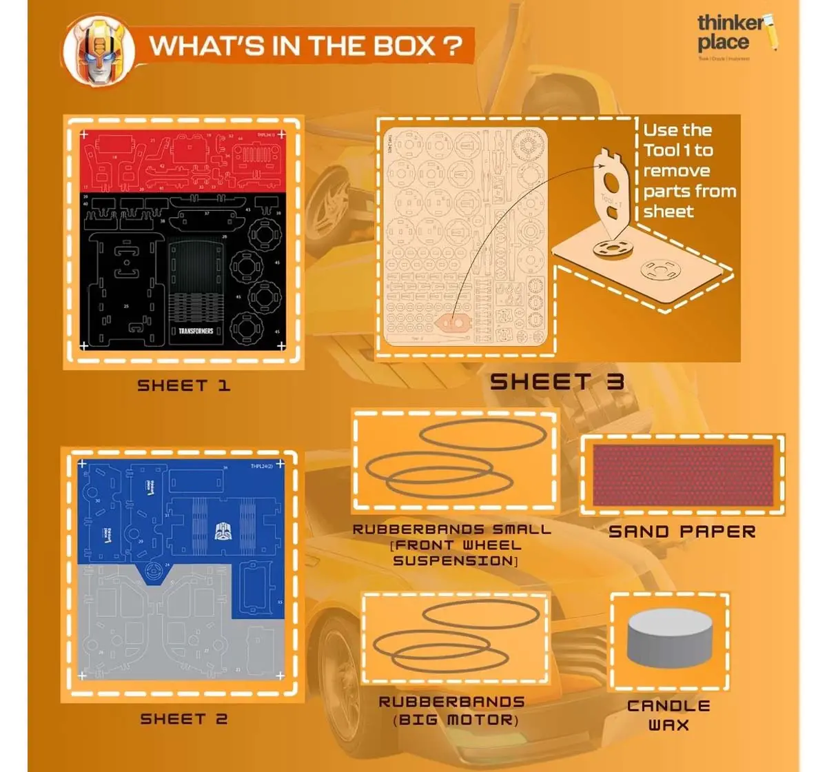 Buy Thinkerplace DIY Transformers Optimus Prime Car, Educational Toys ...