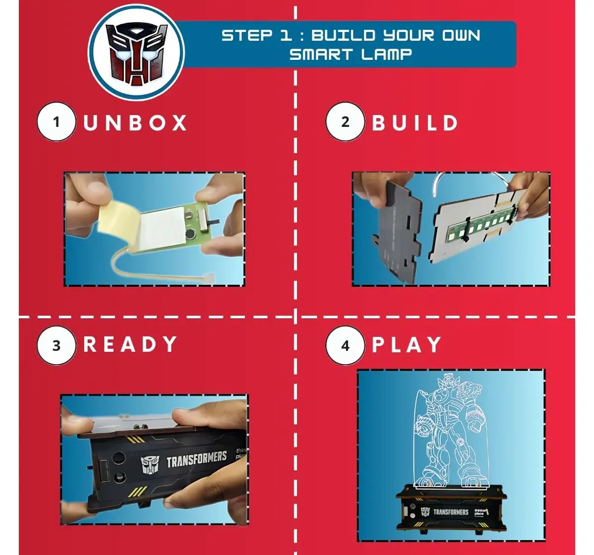 Buy Thinkerplace DIY Transformers Smart Lamp, Educational Toys, 6Y+ Online | Hamleys India