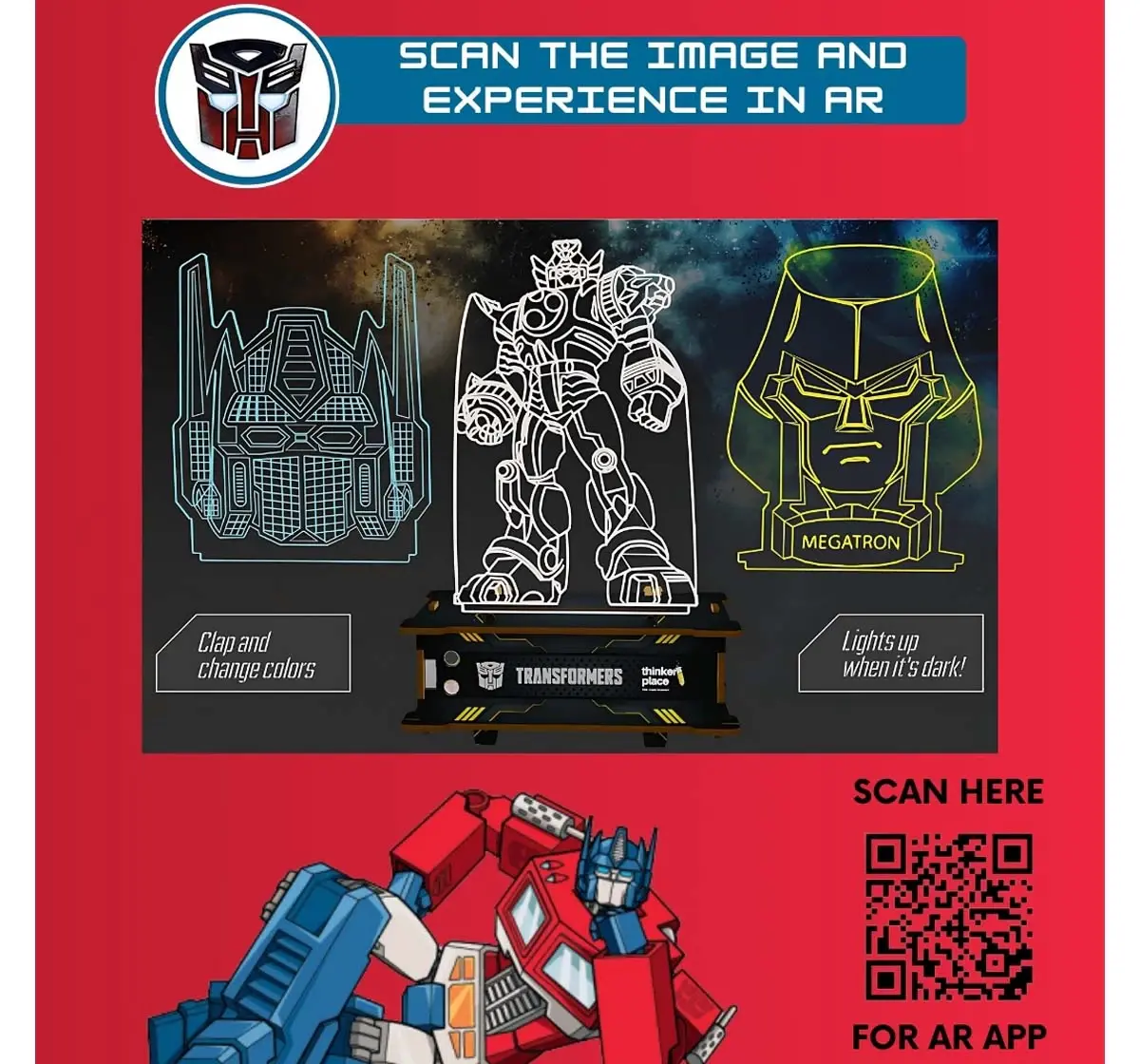 Buy Thinkerplace DIY Transformers Smart Lamp, Educational Toys, 6Y ...