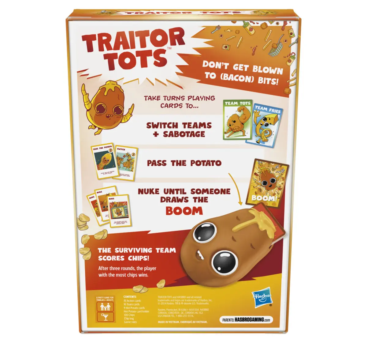 Buy Hasbro Traitor Tots Card Game, Explosive Potato Party Card Game, 8Y ...