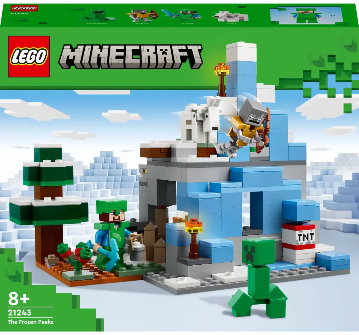 Buy LEGO Minecraft The Frozen Peaks 21243 Building Toy Set (304 Pieces ...