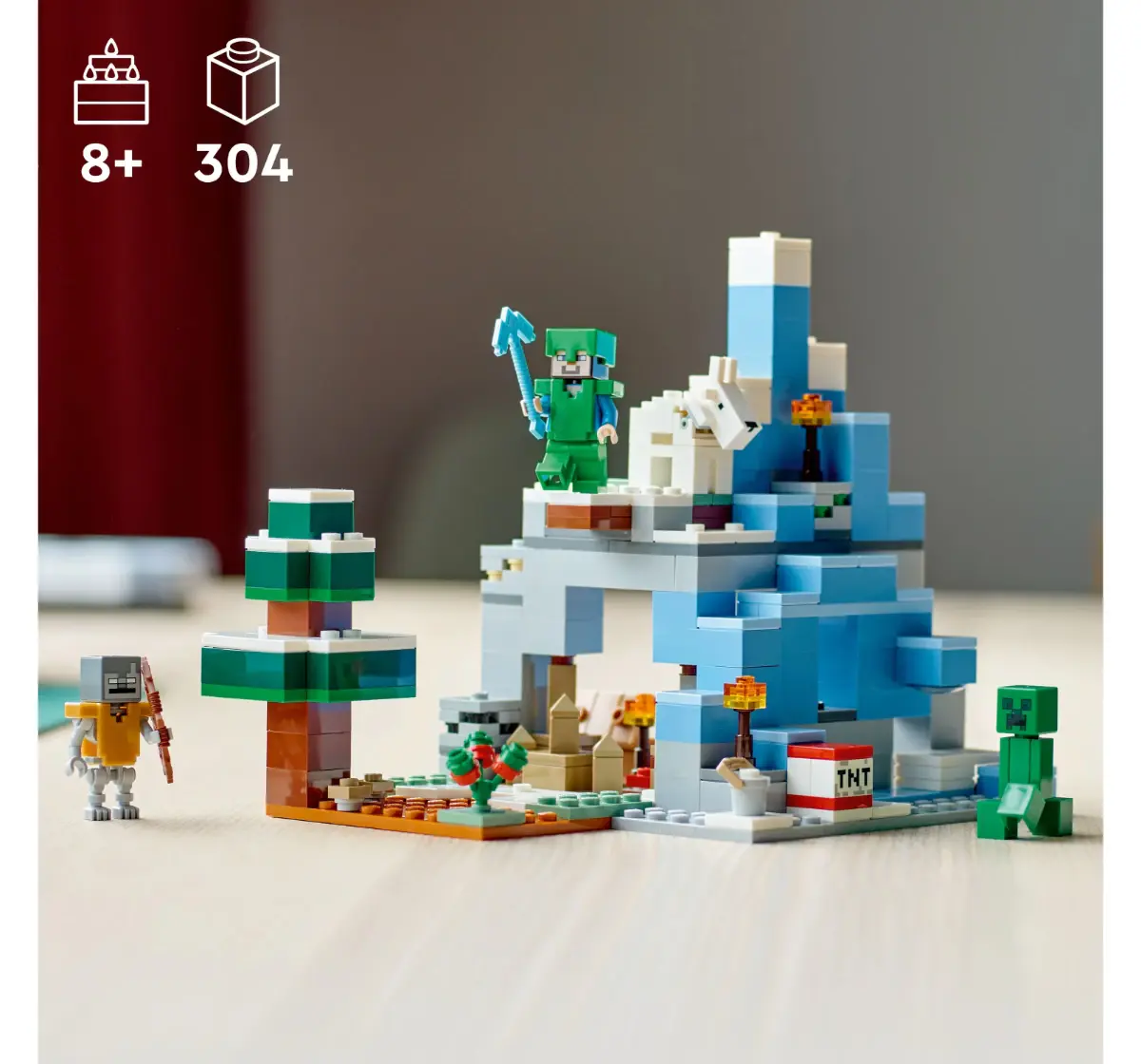 Buy LEGO Minecraft The Frozen Peaks 21243 Building Toy Set (304 Pieces ...