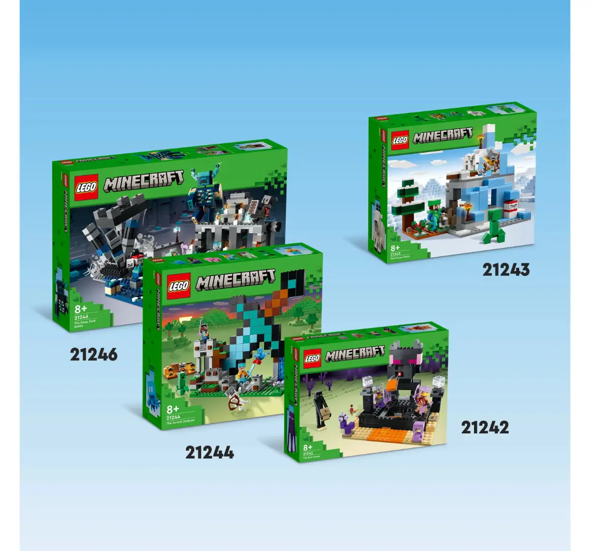 Buy LEGO Minecraft The Frozen Peaks 21243 Building Toy Set (304 Pieces ...