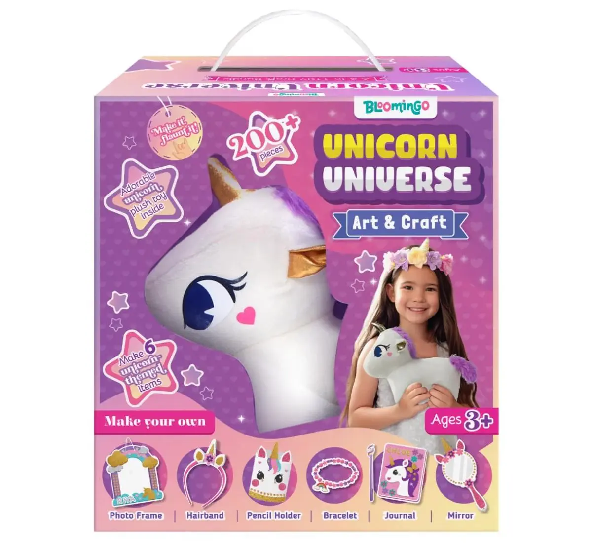 Buy Bloomingo Unicorn Universe - A 6-In-1 DIY Art & Craft Kit, Ages 4 ...