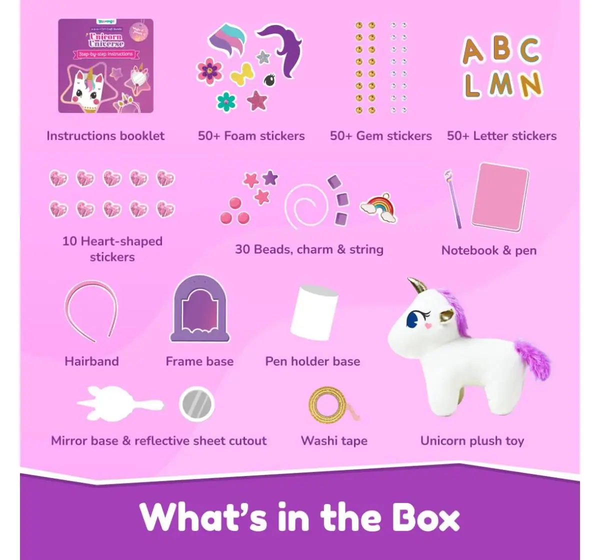 Buy Bloomingo Unicorn Universe - A 6-In-1 DIY Art & Craft Kit, Ages 4 ...