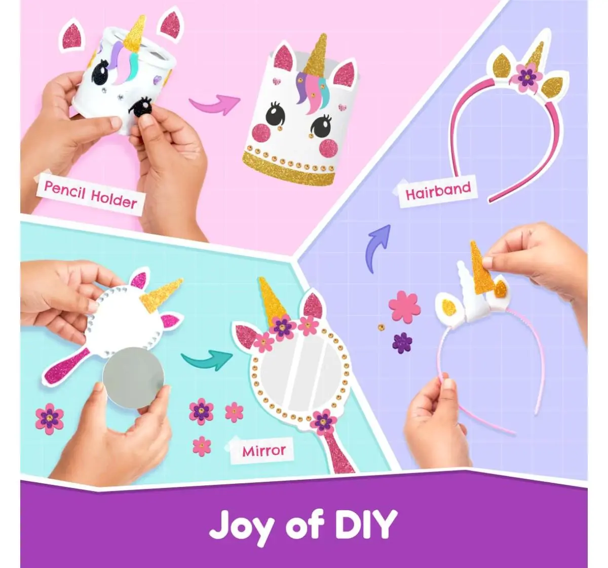 Buy Bloomingo Unicorn Universe - A 6-In-1 DIY Art & Craft Kit, Ages 4 ...