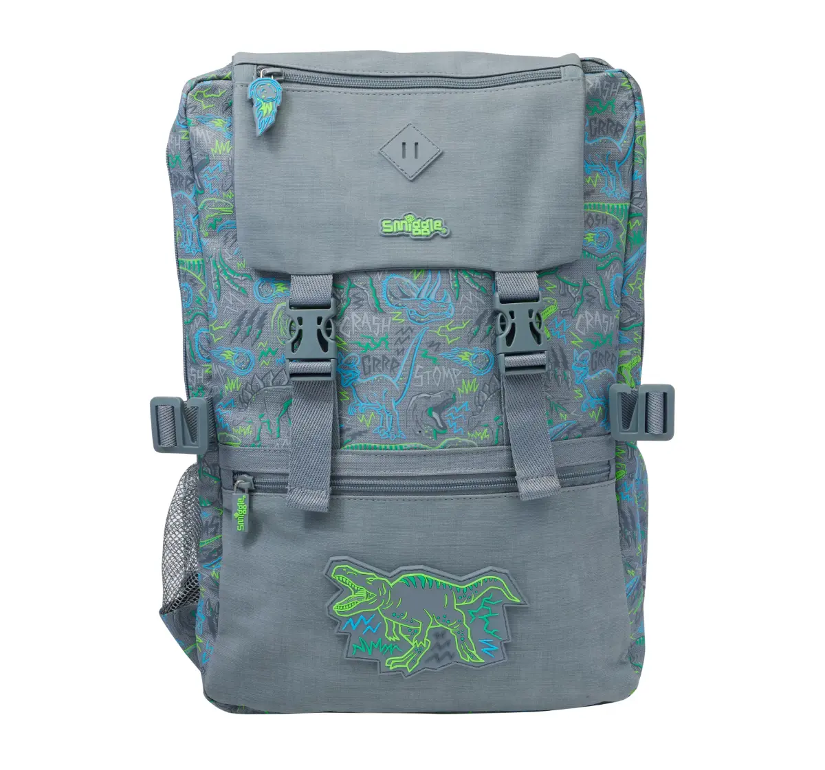 Buy Smiggle Super Charge Attach Foldover 18 inches Backpack Grey, 3Y ...