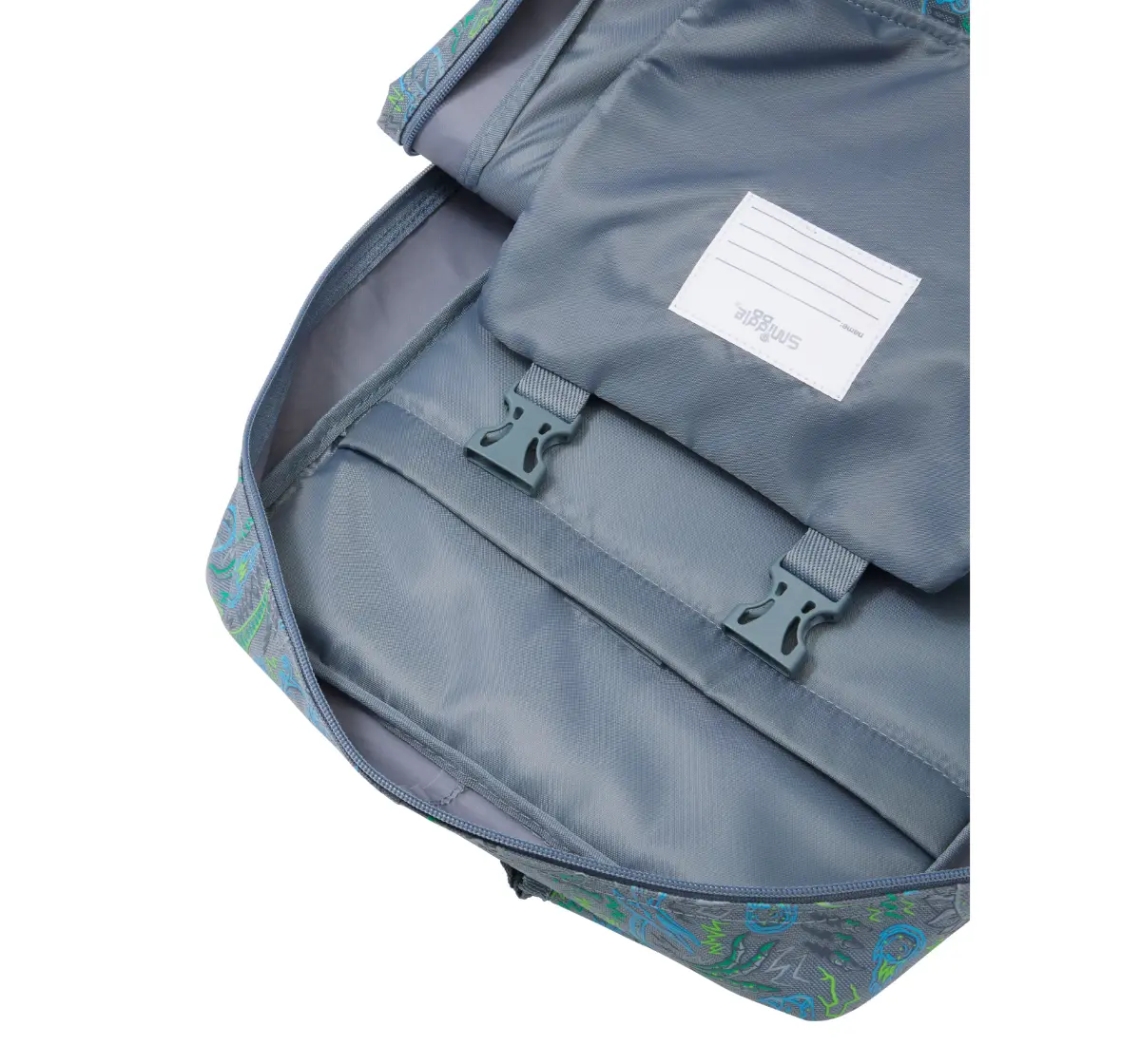 Buy Smiggle Super Charge Attach Foldover 18 inches Backpack Grey, 3Y ...