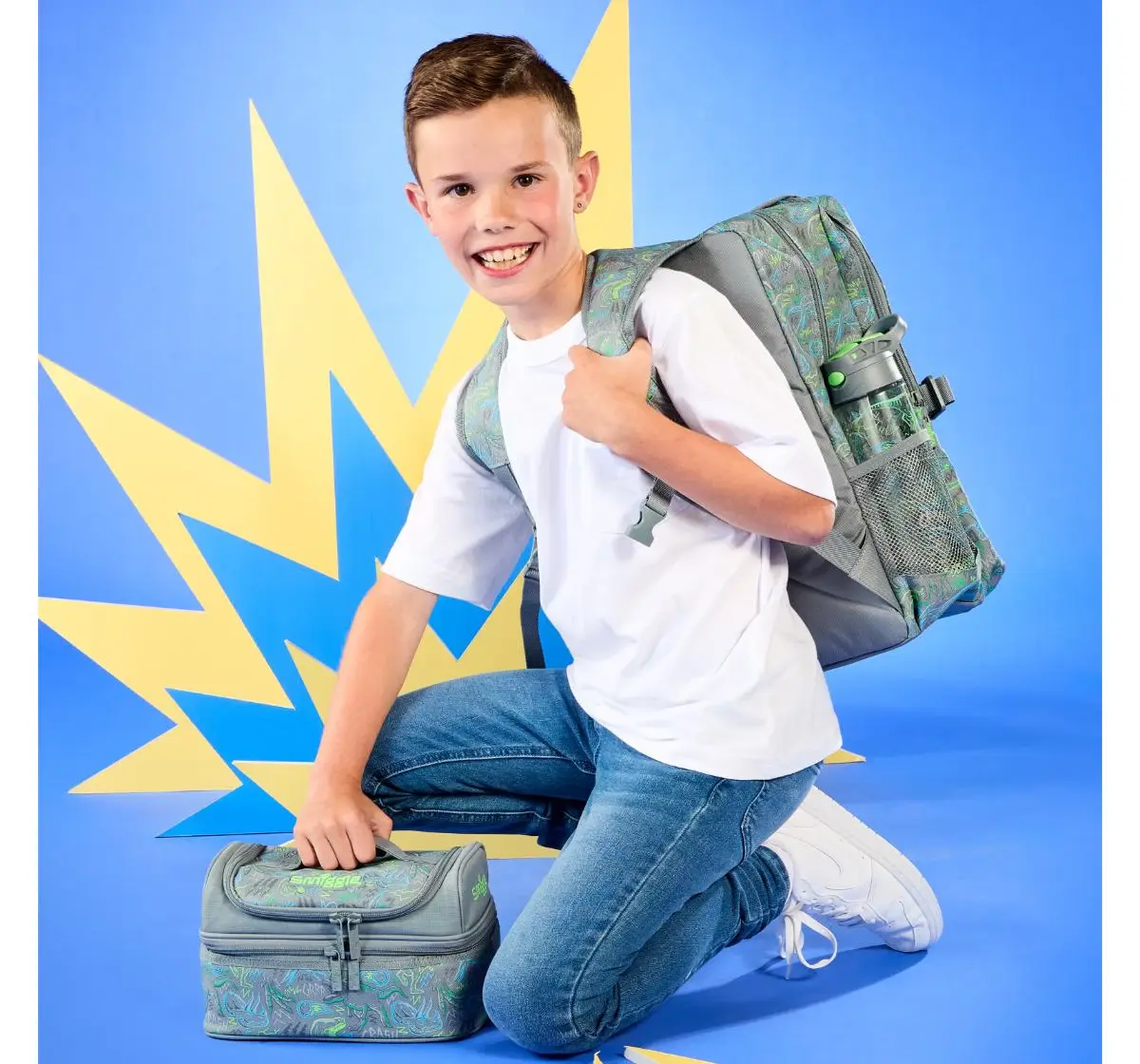 Buy Smiggle Super Charge Attach Foldover 18 inches Backpack Grey, 3Y ...