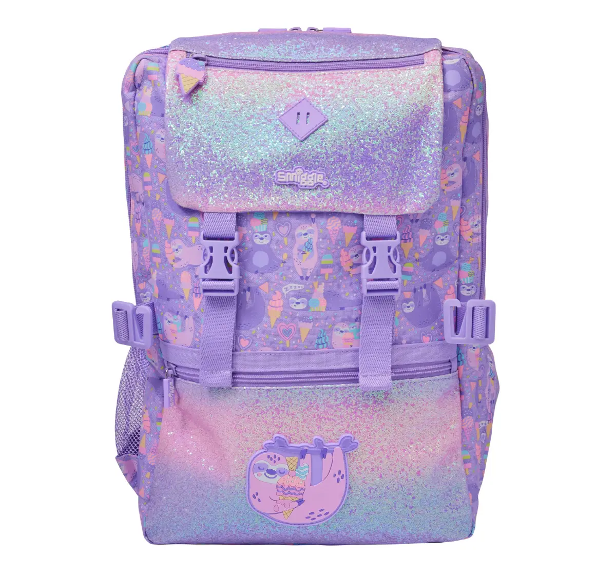 Buy Smiggle Super Charge Attach Foldover 18 inches Backpack Lilac, 3Y ...