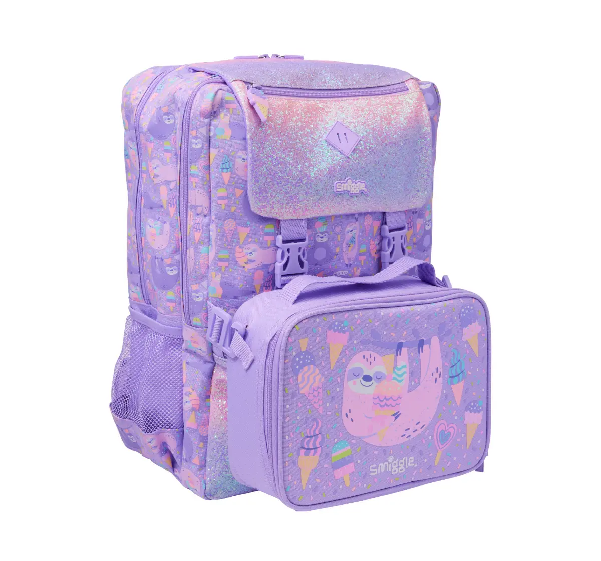Buy Smiggle Super Charge Attach Foldover 18 inches Backpack Lilac, 3Y ...