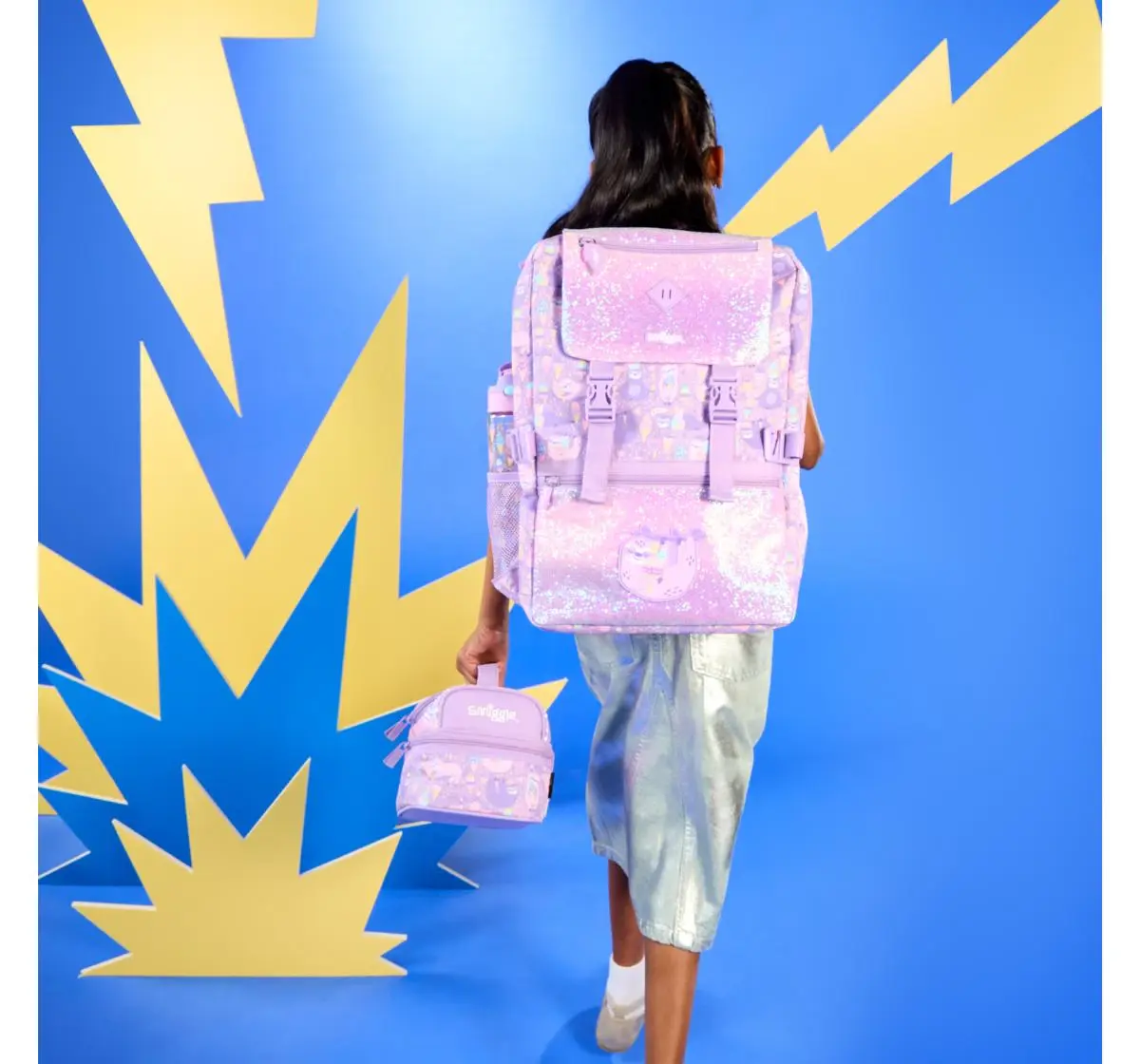 Buy Smiggle Super Charge Attach Foldover 18 inches Backpack Lilac, 3Y ...