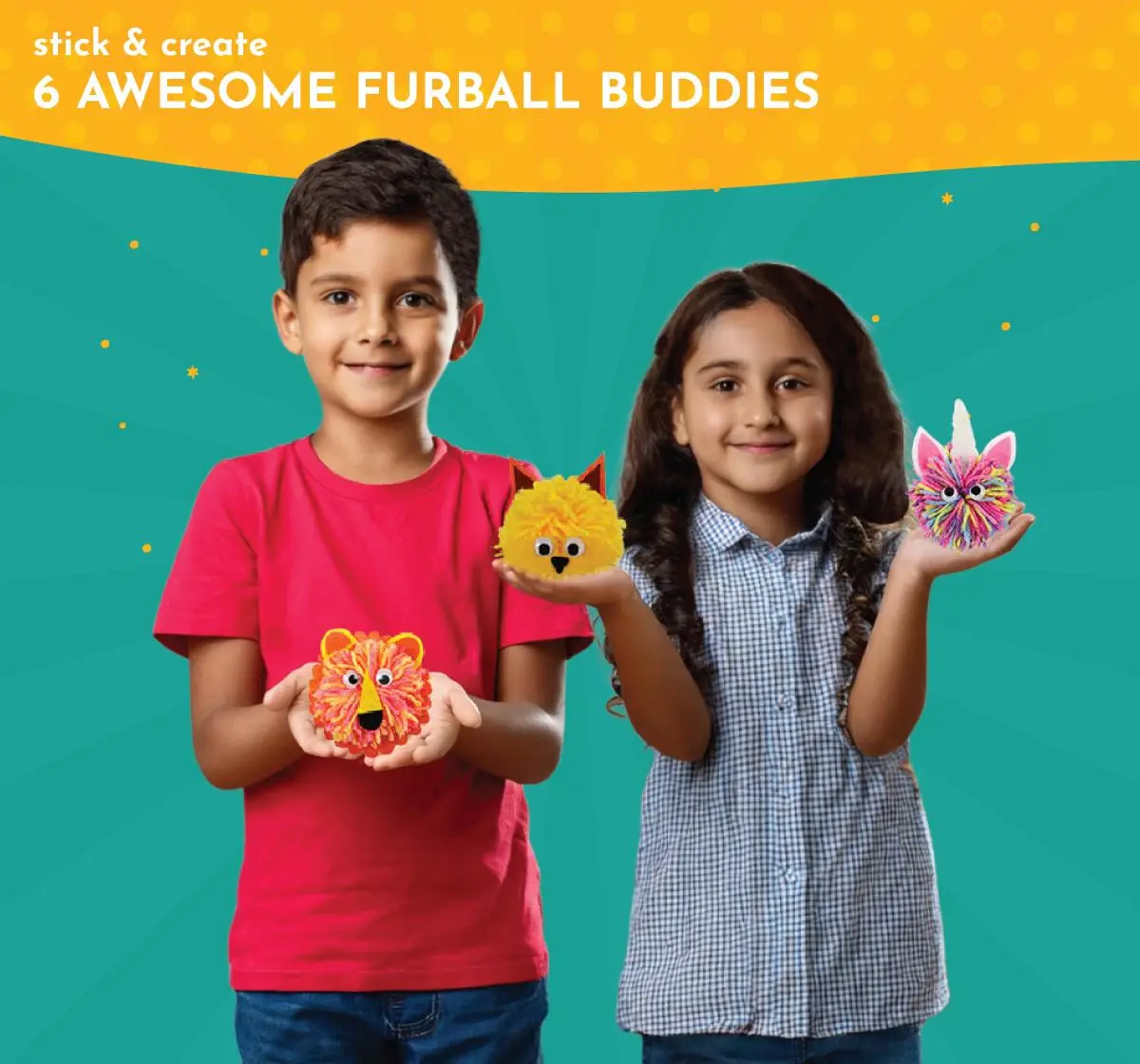 Buy Kalakaram Furball Buddies DIY Kits 4Y+, Multicolor Online | Hamleys ...