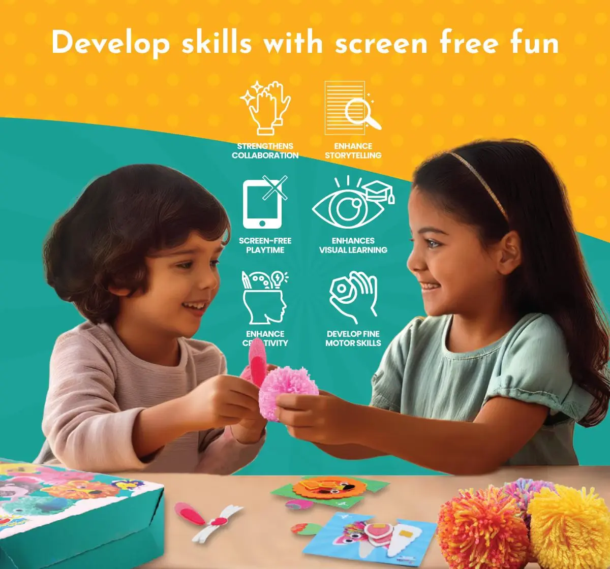 Buy Kalakaram Furball Buddies DIY Kits 4Y+, Multicolor Online | Hamleys ...