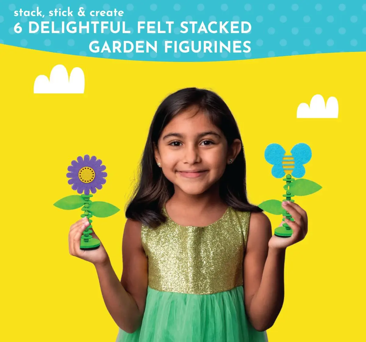 Buy Kalakaram Stack And Sprout Felt Garden DIY Kits 4Y+, Multicolor ...