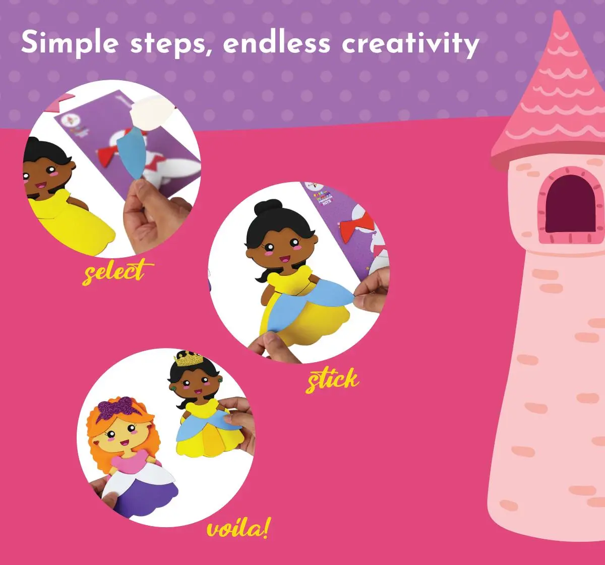 Buy Kalakaram Create Your Own Princess DIY Kits 4Y+, Multicolor Online ...