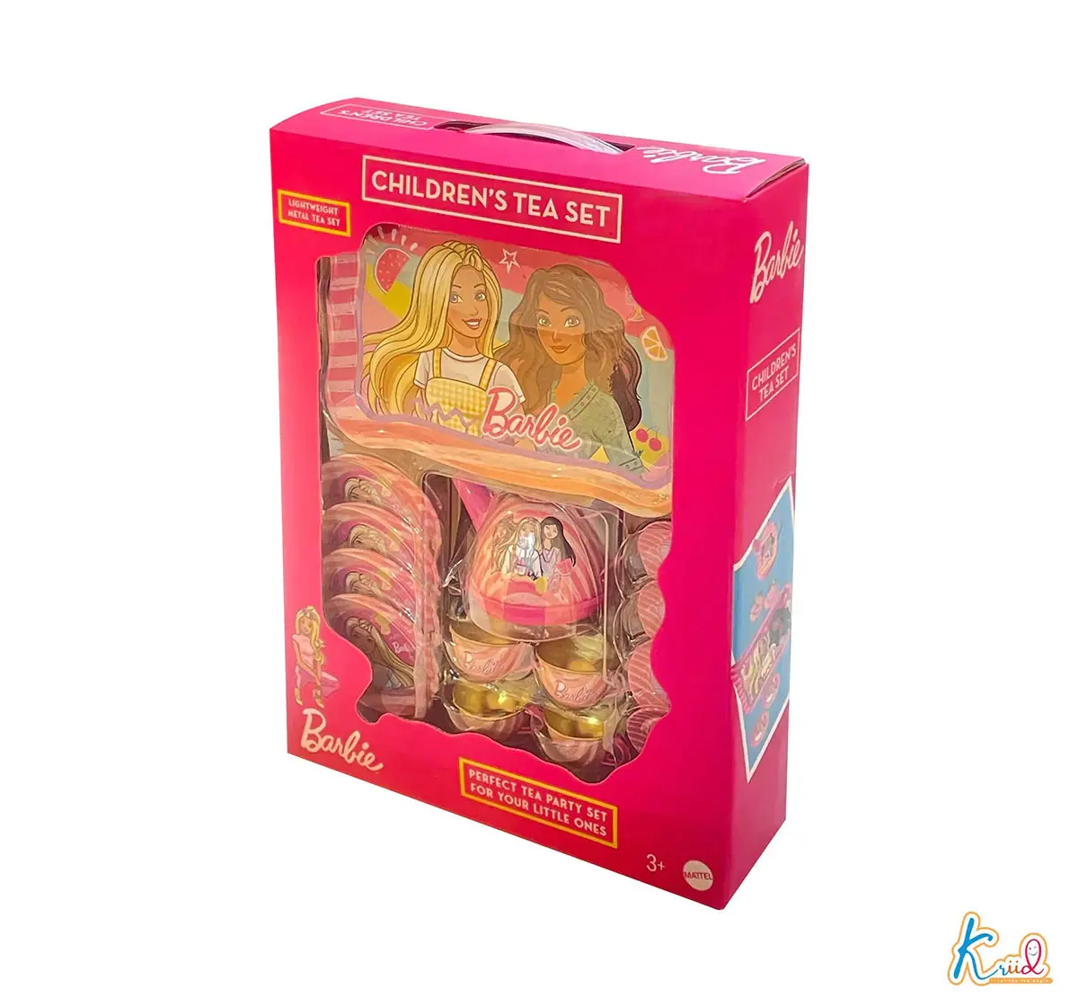 Buy Kriiddaank Barbie Children's Portable Tea Set for 3Y+, Multicolour ...