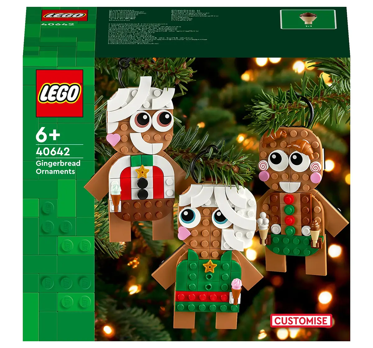 Buy LEGO Gingerbread Ornaments Christmas Decor 40642 (190 Pieces), 6Y ...