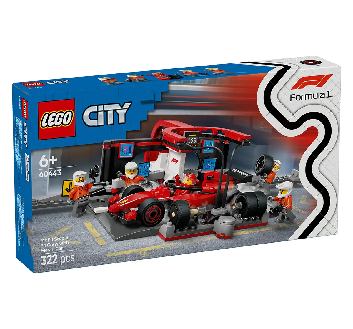 Buy LEGO City F1 Pit Stop & Pit Crew With Ferrari Car Racing Vehicle ...
