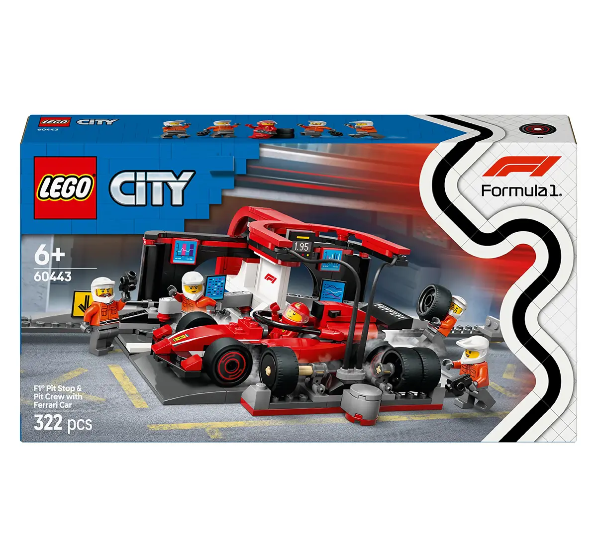Buy LEGO City F1 Pit Stop & Pit Crew With Ferrari Car Racing Vehicle ...