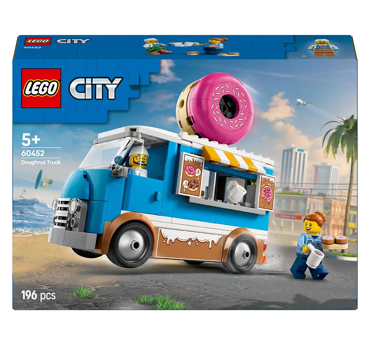 Buy LEGO City Donut Truck Playset, Vehicle Toy 60452 Building Blocks ...