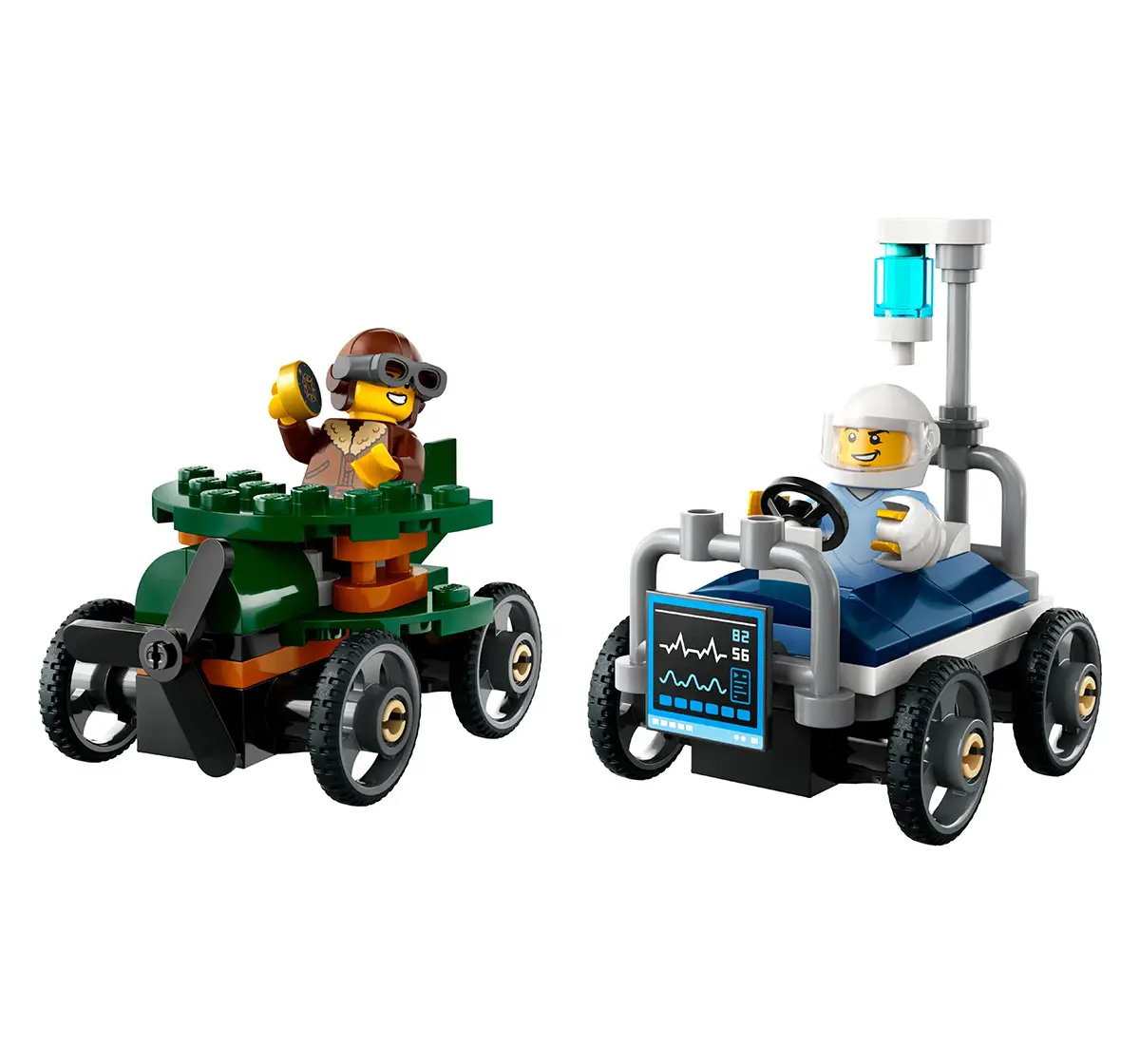 Buy LEGO City Airplane vs. Hospital Bed Race Car Pack Soapbox Racing ...