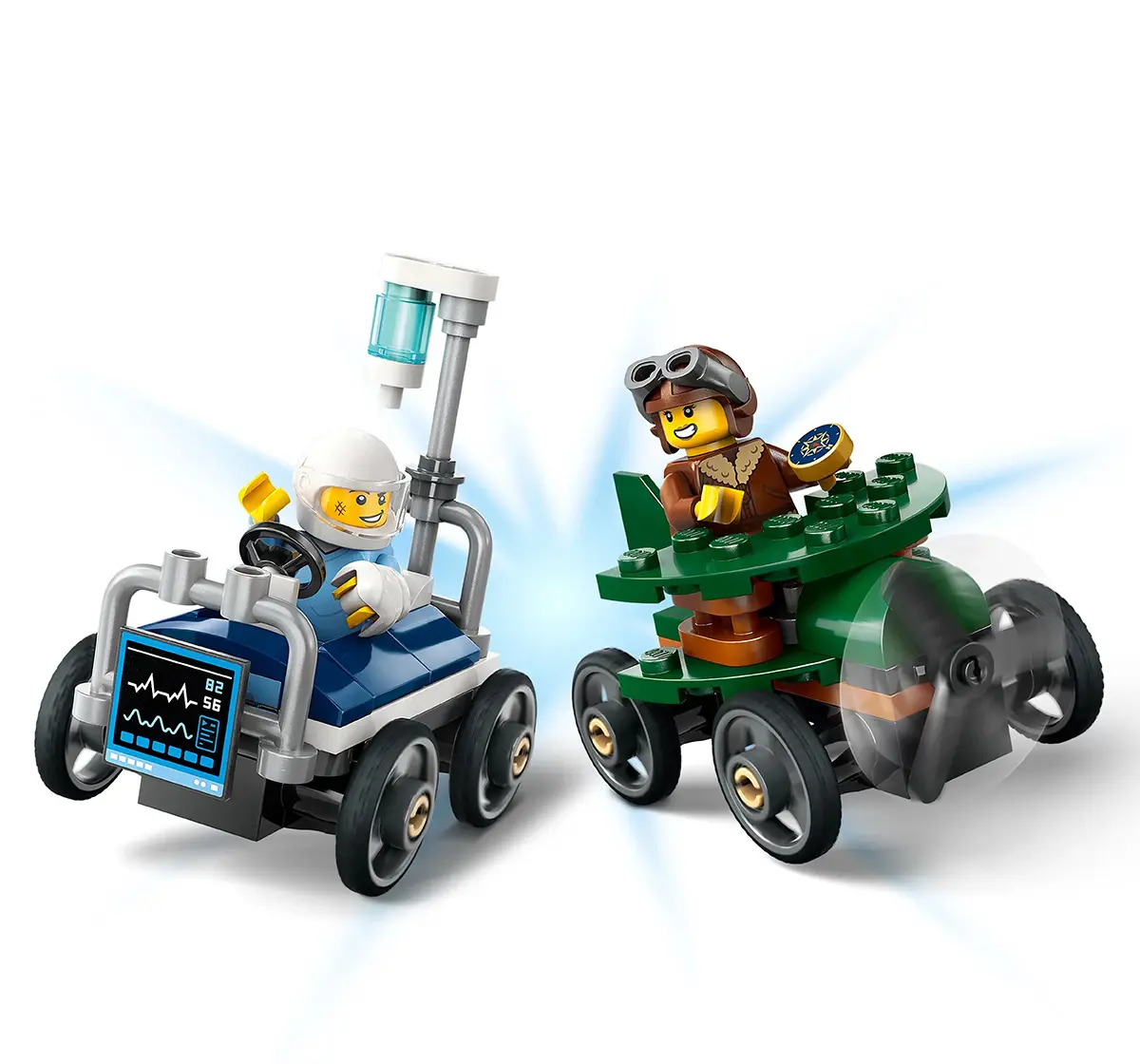 Buy LEGO City Airplane vs. Hospital Bed Race Car Pack Soapbox Racing ...