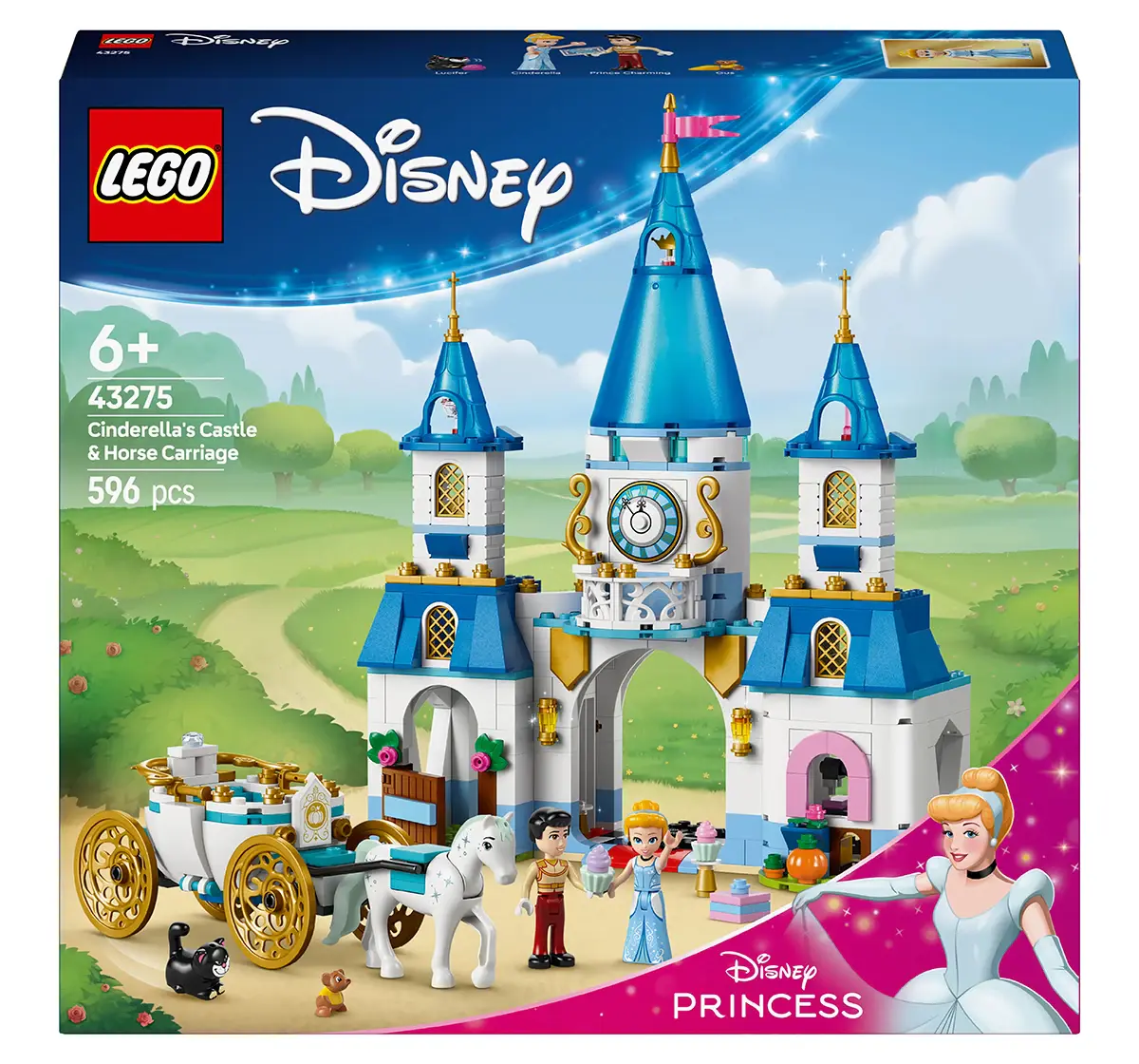 Buy LEGO Disney Princess Cinderella's Castle & Horse Carriage Building ...