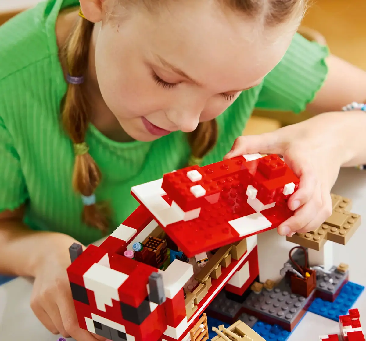Buy LEGO Minecraft The Mooshroom House Island Gamer Kit Toy for Kids ...