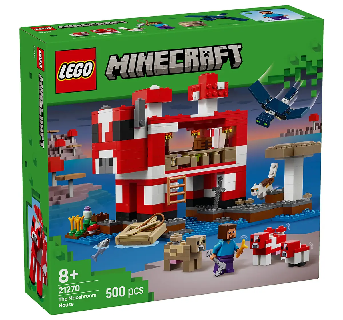Buy LEGO Minecraft The Mooshroom House Island Gamer Kit Toy for Kids ...