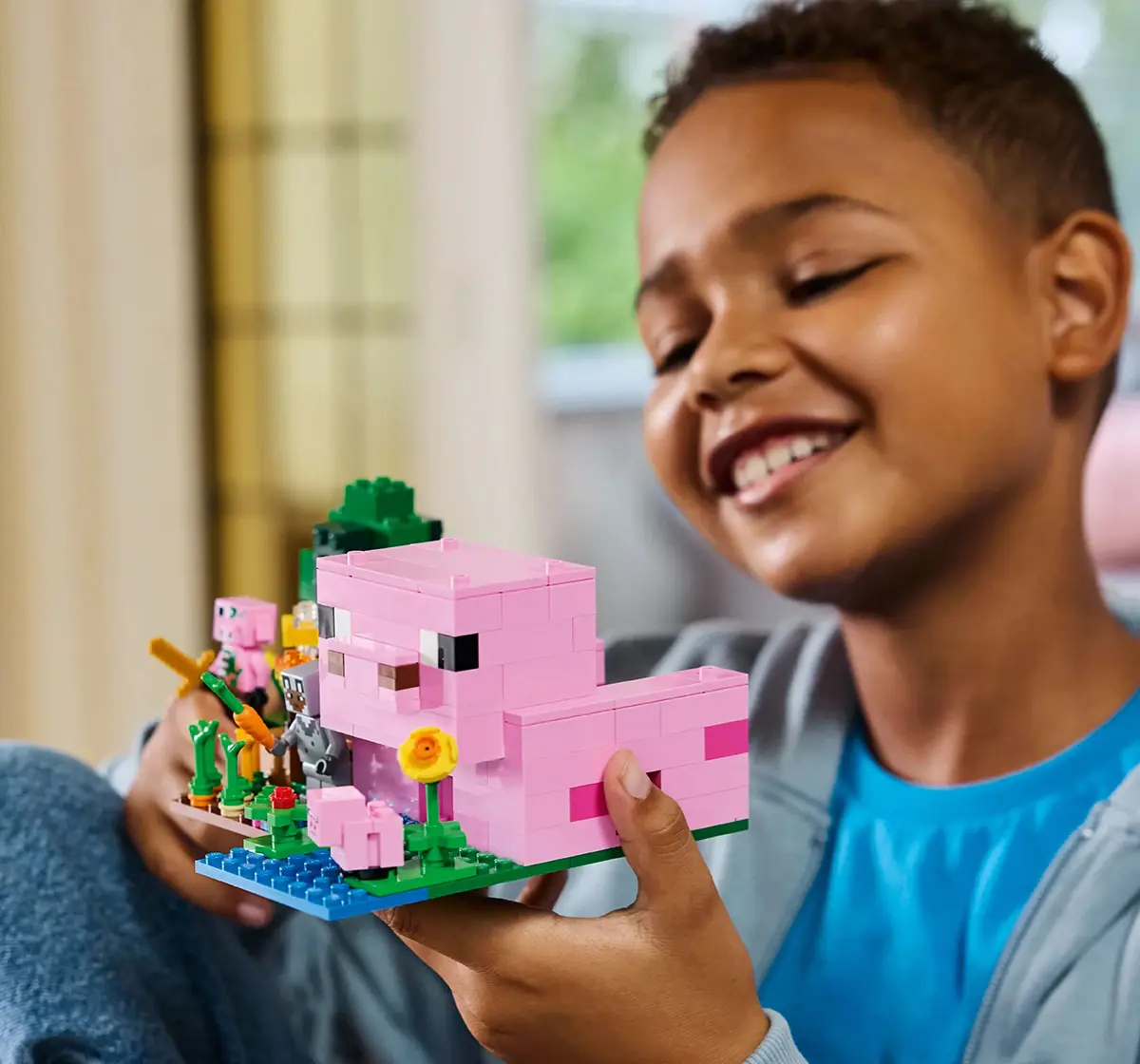 Buy LEGO Minecraft The Baby Pig House Gamer Building Toy Animal Set for ...