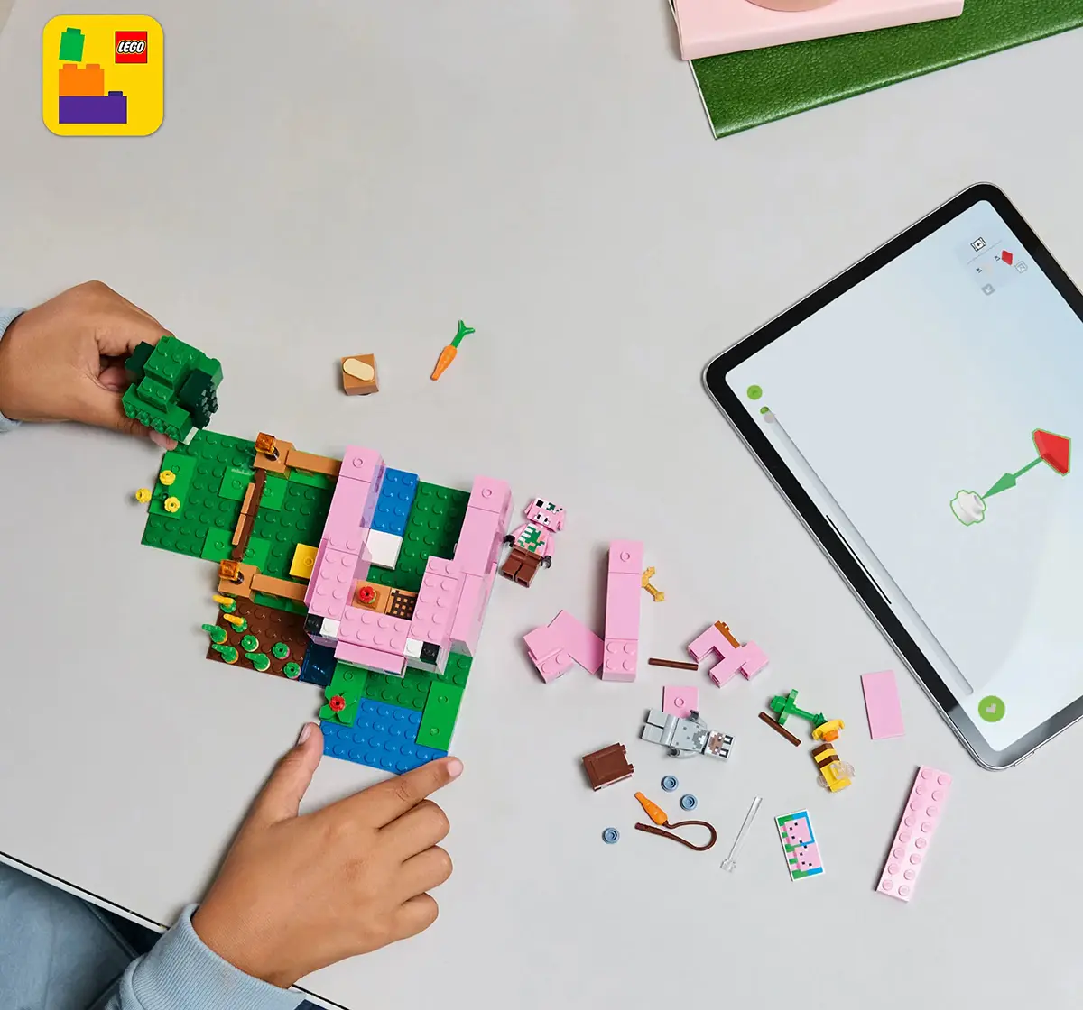 Buy LEGO Minecraft The Baby Pig House Gamer Building Toy Animal Set for ...