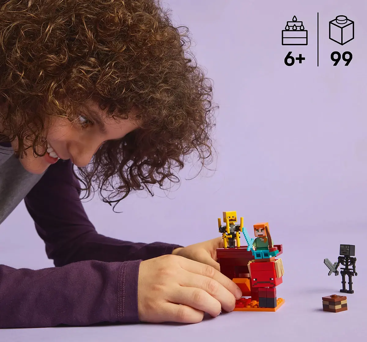 Buy LEGO Minecraft The Nether Lava Battle Gamer Toy for Kids 21266 ...