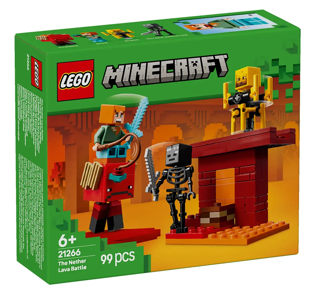 Buy LEGO Minecraft The Nether Lava Battle Gamer Toy for Kids 21266 ...