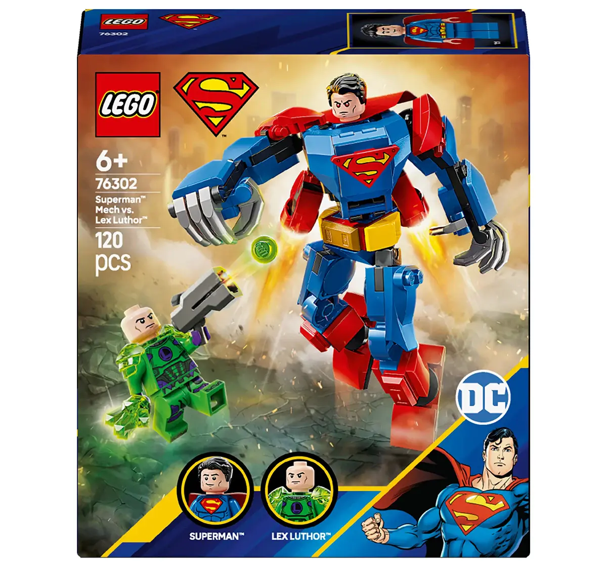 Buy LEGO DC Superman Mech vs. Lex Luthor Super Hero Toy Figure Playset ...