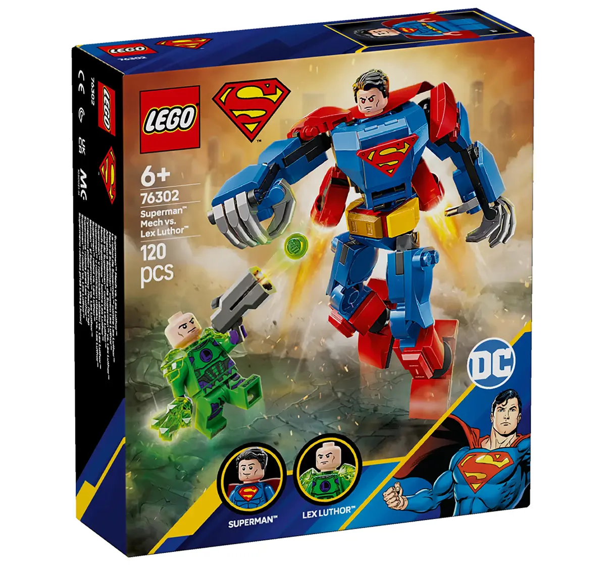Buy LEGO DC Superman Mech vs. Lex Luthor Super Hero Toy Figure Playset ...