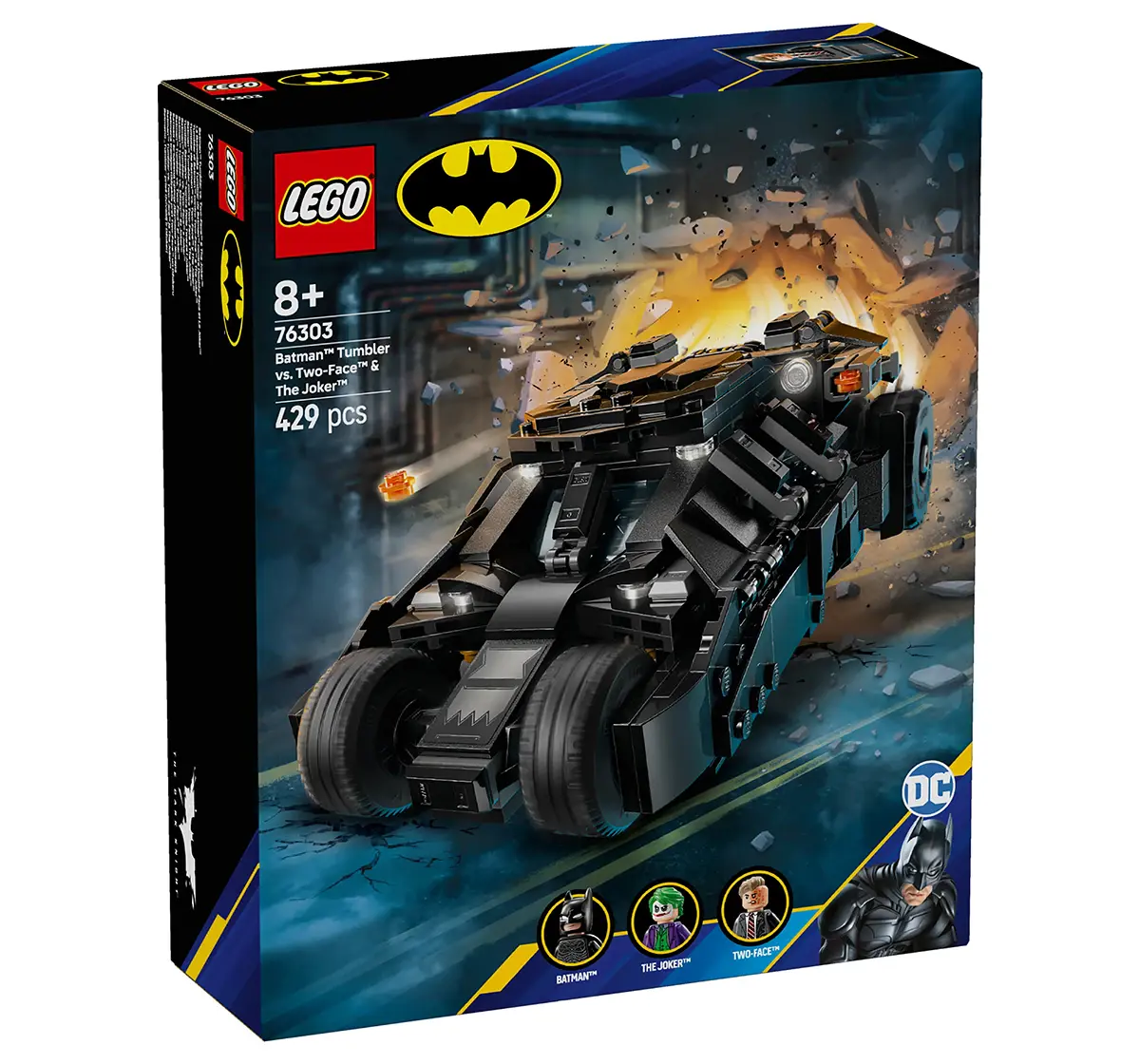 Buy LEGO DC Batman: Batman Tumbler vs. Two-Face & The Joker Toy Car ...