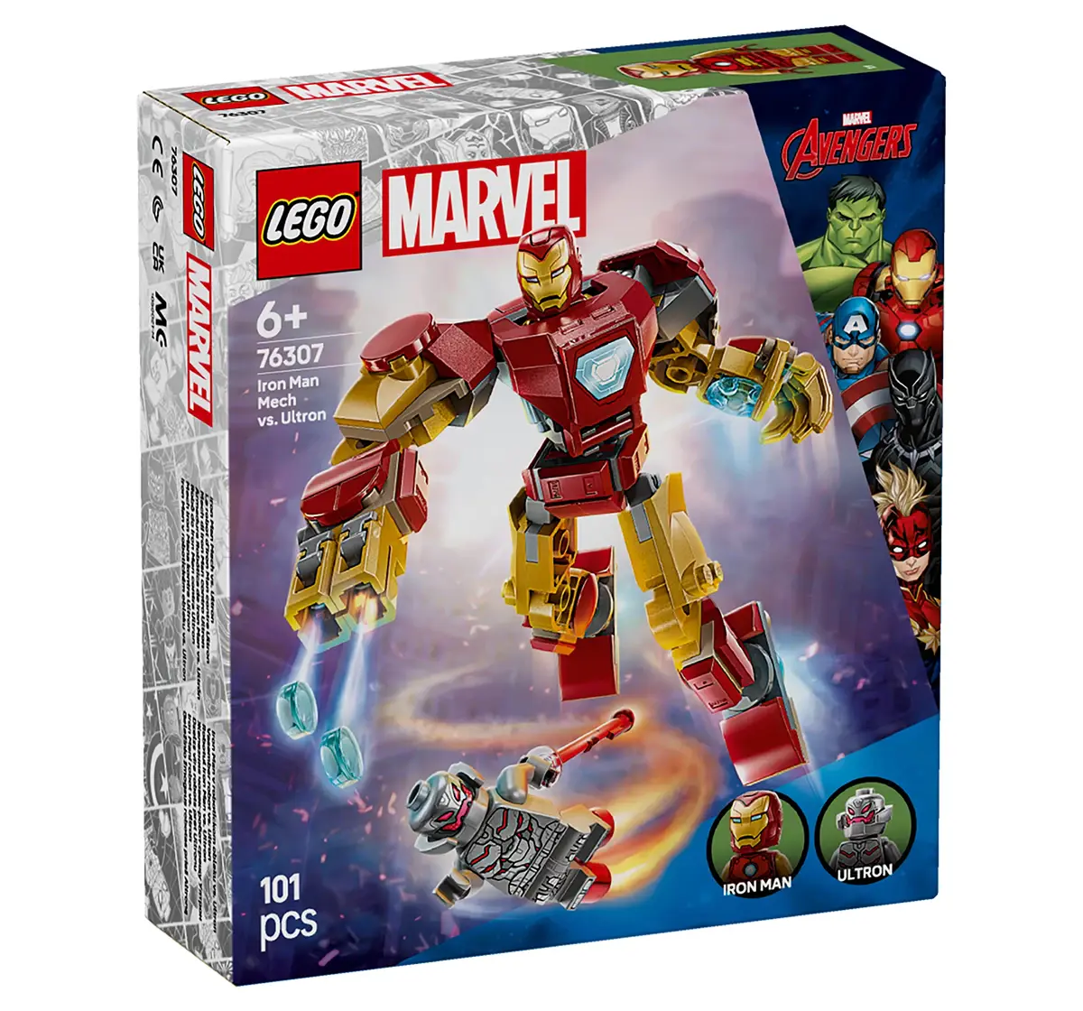 Buy LEGO Marvel Iron Man Mech vs. Ultron Buildable Super Hero Figure ...