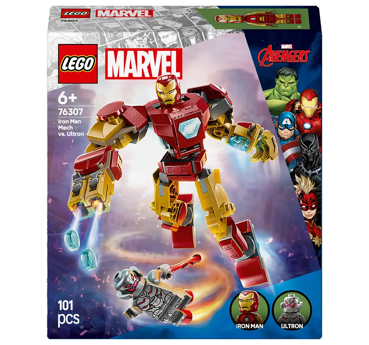 Buy LEGO Marvel Iron Man Mech vs. Ultron Buildable Super Hero Figure ...
