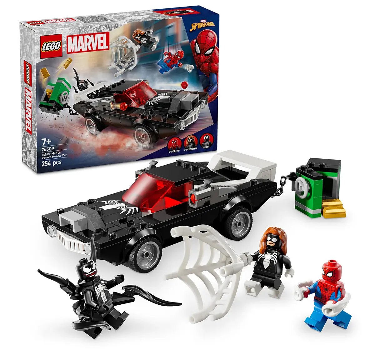 Buy LEGO Marvel Spider-Man vs. Venom Muscle Car Buildable Toy Vehicle ...