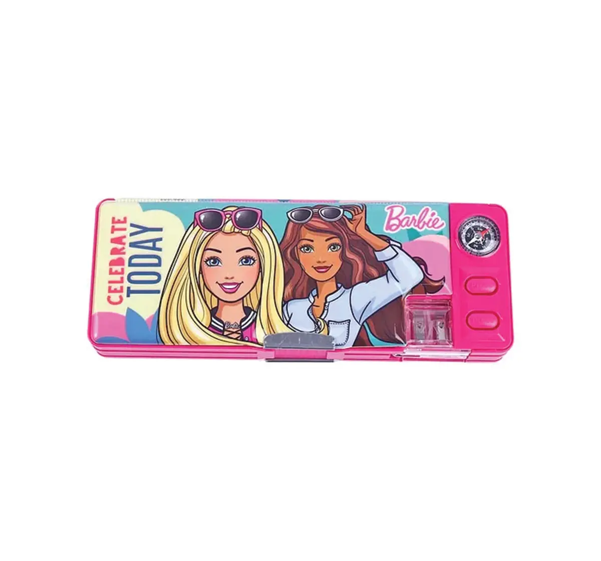 Buy Striders Barbie Magnetic Pencil Box with Compass, 4Y+ Online ...