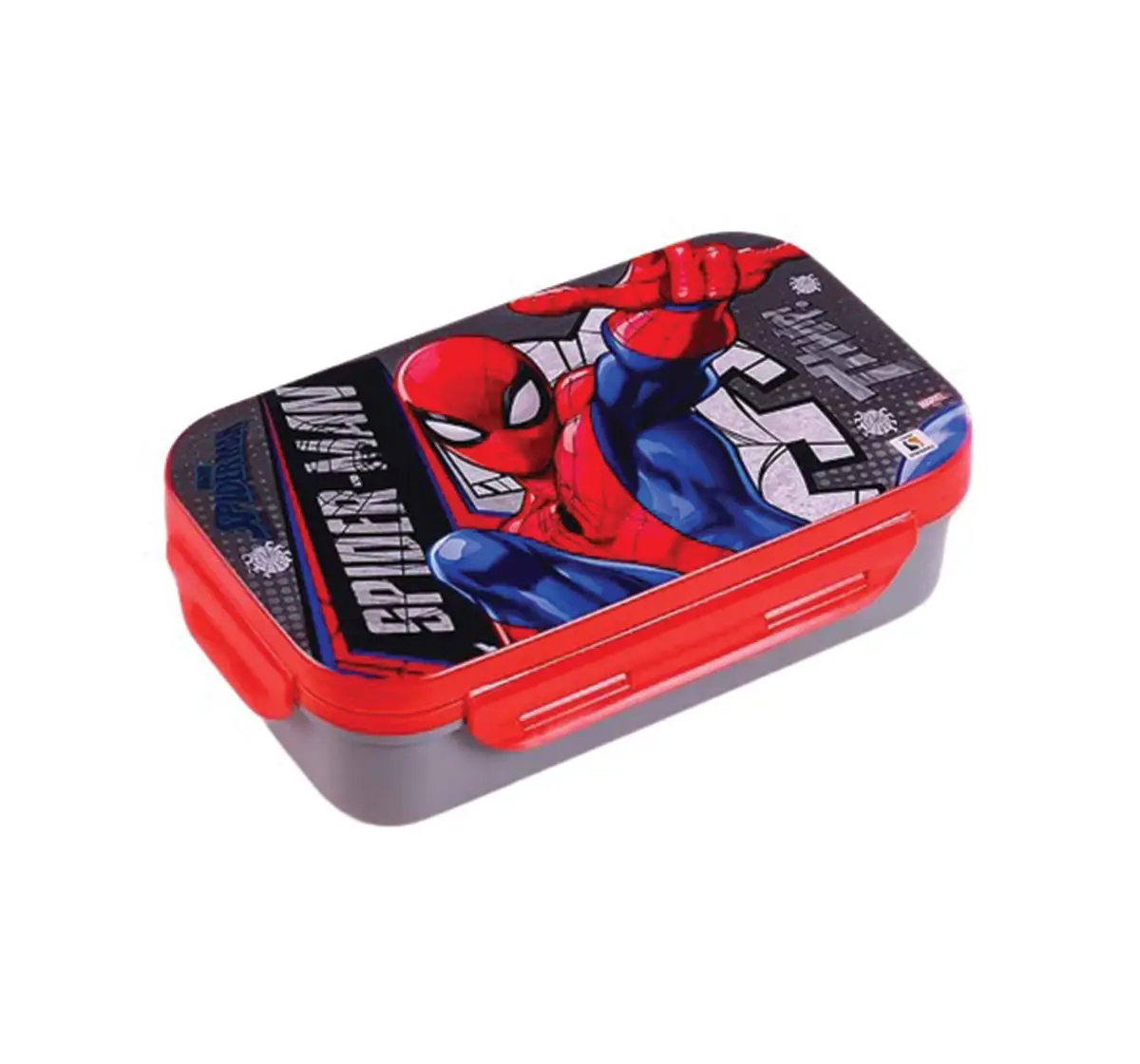 Buy Striders Spider-Man Lunch Box Insulated Compartments with Spoon, 4Y ...