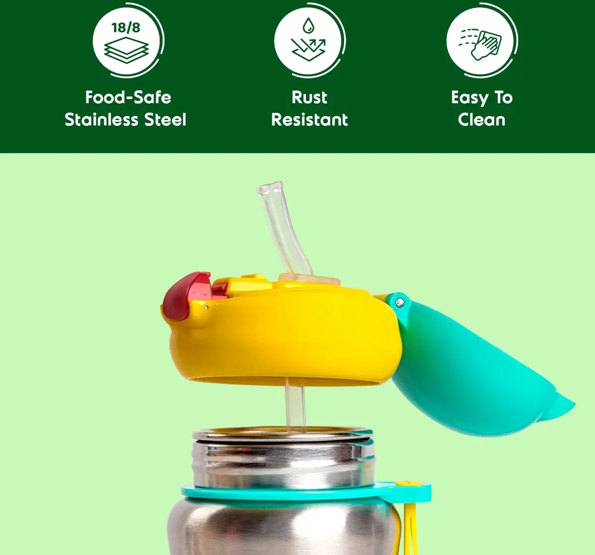 Buy Rabitat Peppa Steelplay Leak Proof Bottle - Hop On, 2Y+ Online ...